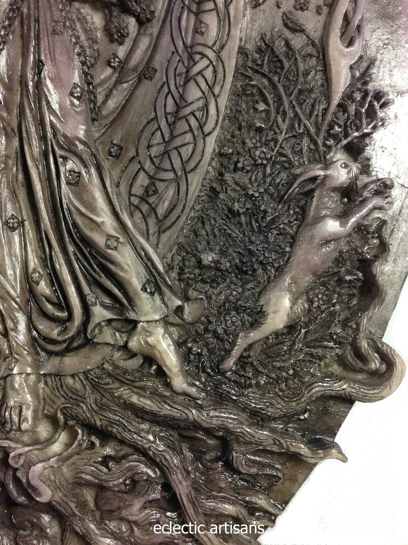 Triple Goddess Plaque-Maiden Mother and Crone-Stone Finish – Sabbat Box